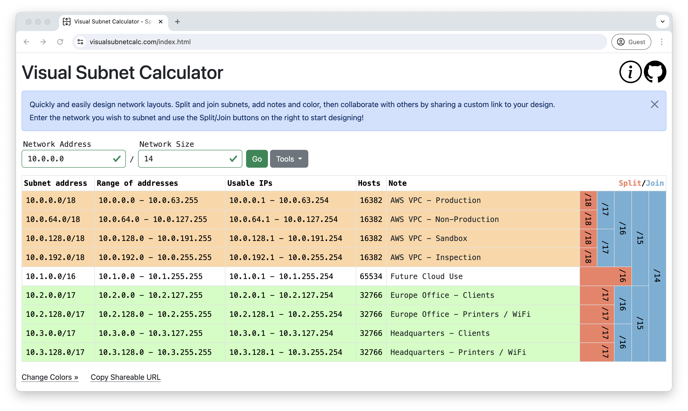 Visual Subnet Calc | Caesar Kabalan